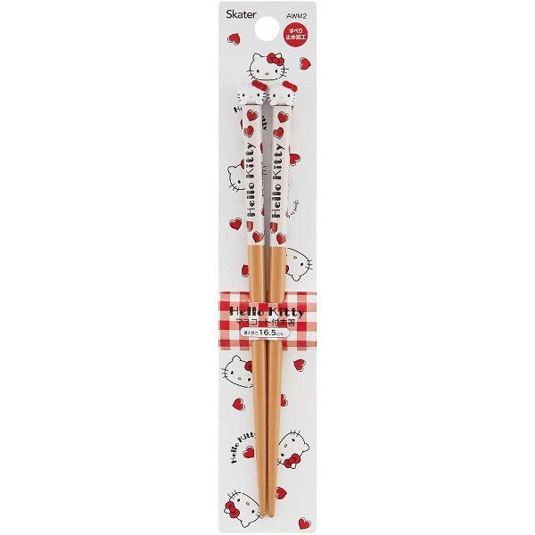 YESASIA: Hello Kitty Mascot Wooden Chopsticks 16.5cm - Skater ...