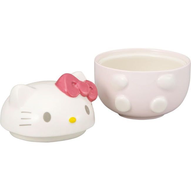 YESASIA: Sanrio Hello Kitty Ceramic Bowl 400ml with Lid - Sunart ...