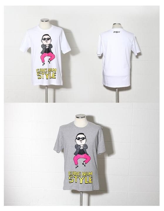 YESASIA: PSY - 2012 PSY Gangnam Style T-shirt (Gray / Large) PHOTO ...