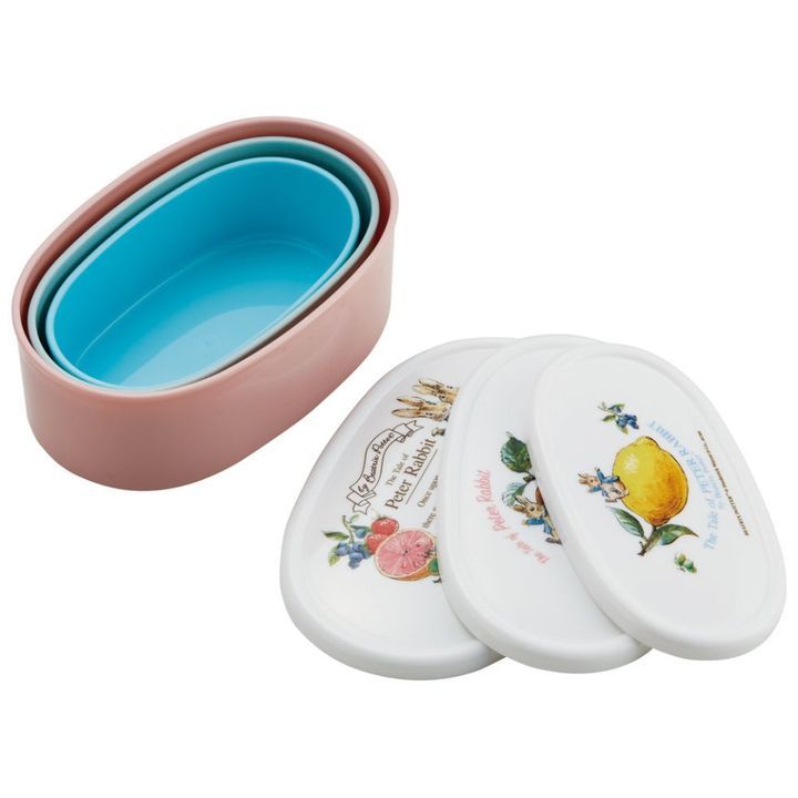 YESASIA: Peter Rabbit Oval Seal Food Container Set (3 Pieces) - Skater ...