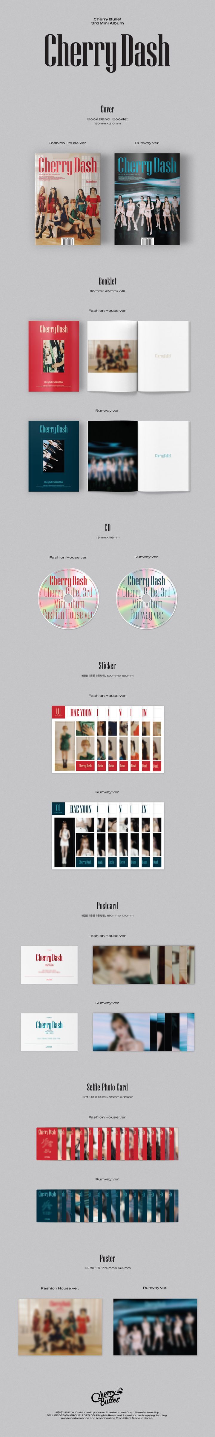 YESASIA: Cherry Bullet Mini Album Vol. 3 - Cherry Dash (Set Version) + 2 Posters in Tube CD ...