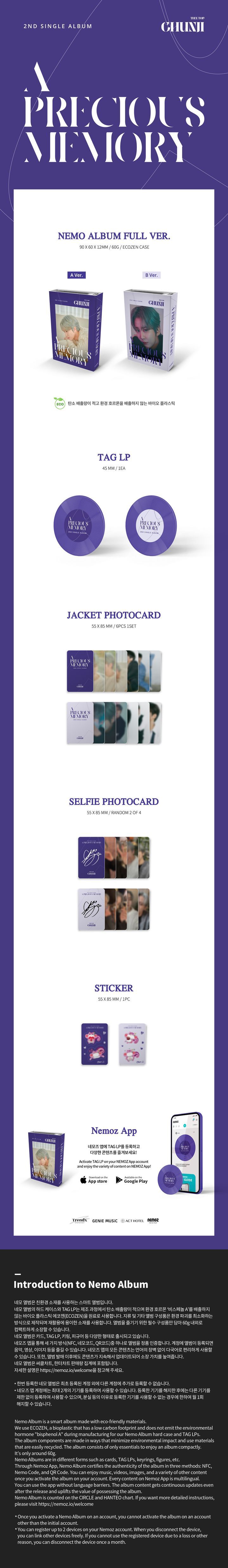 YESASIA: Teen Top: Chun Ji Mini Album Vol. 2 - A Precious Memory (Nemo ...