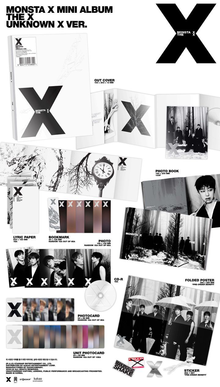 YESASIA: Monsta X Mini Album Vol. 13 - THE X (Random Version) Music ...