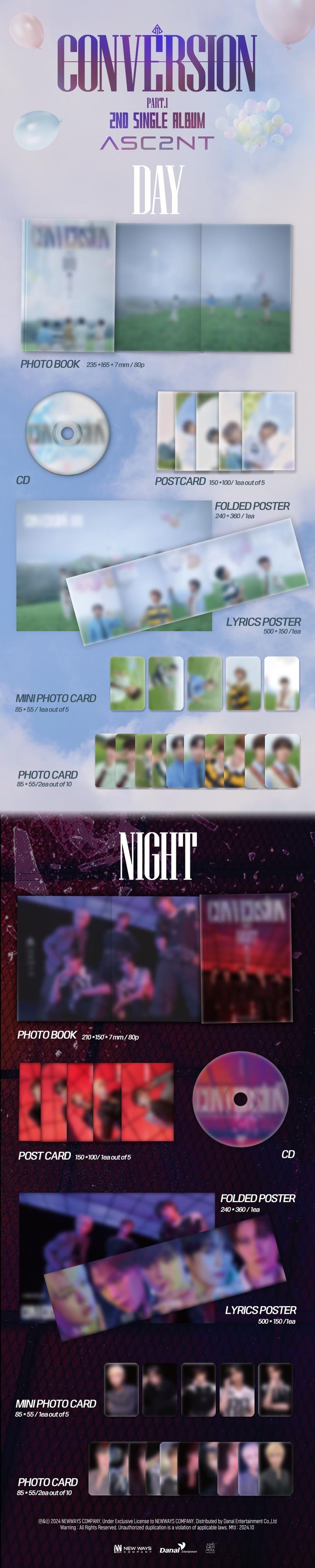 YESASIA : ASC2NT Single Album Vol. 2 - Conversion Part.1 (Day Version) 鐳射唱片 - ASC2NT, NEW WAYS ...