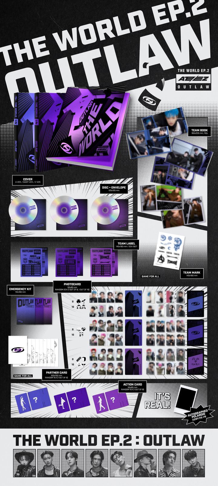 YESASIA: ATEEZ Mini Album Vol. 9 - THE WORLD EP.2 : OUTLAW (Set Version ...