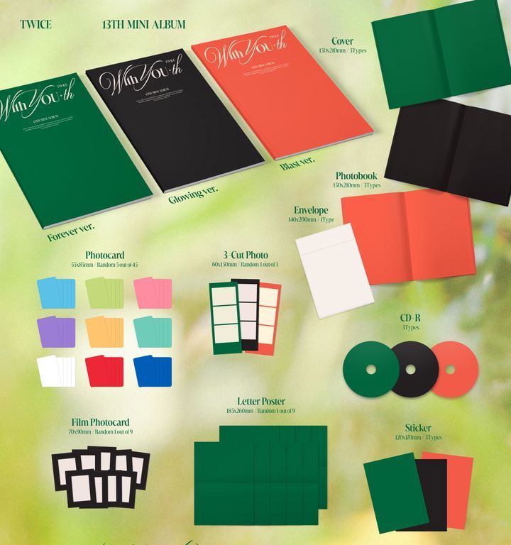 YESASIA: Image Gallery - Twice Mini Album Vol. 13 - With YOU-th (Forever + Glowing + Blast ...