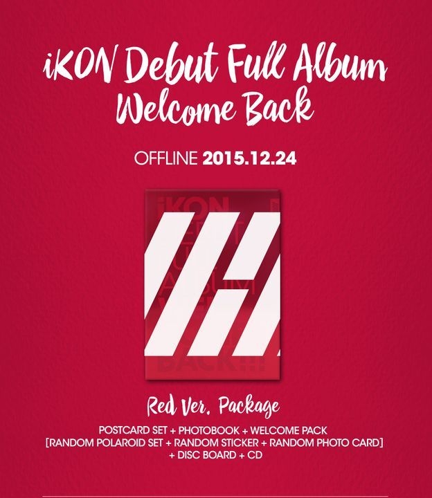 YESASIA: iKON Debut Full Album - Welcome Back (Red) CD - iKON, YG ...
