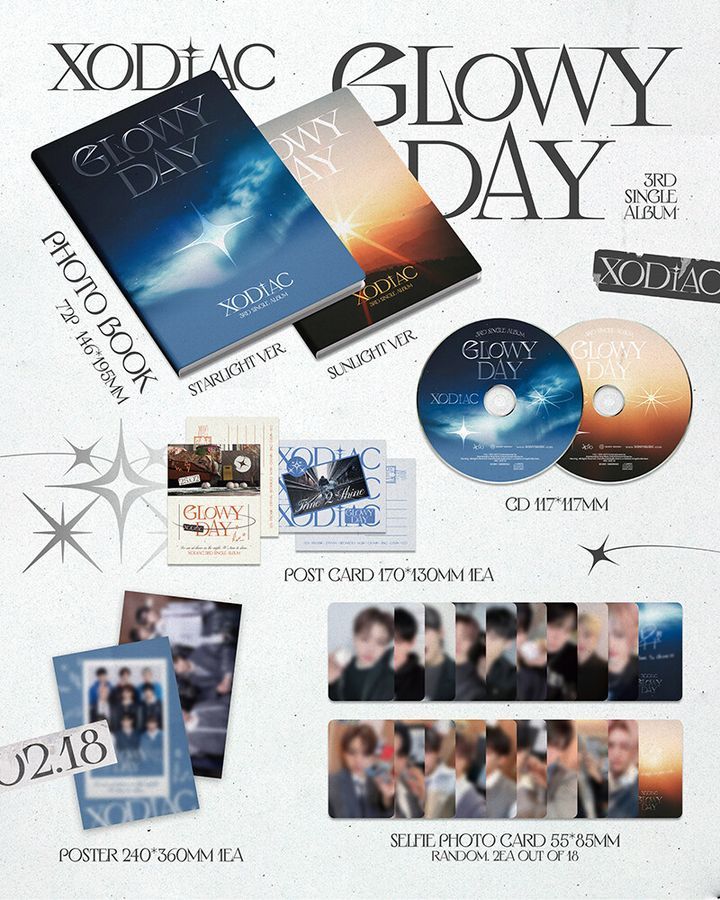 YESASIA: XODIAC Single Album Vol. 3 - GLOWY DAY (Set Version) CD ...