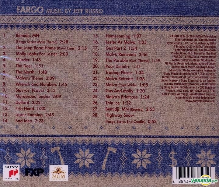 YESASIA: Fargo Original TV Soundtrack (OST) (US Version) CD - Jeff ...