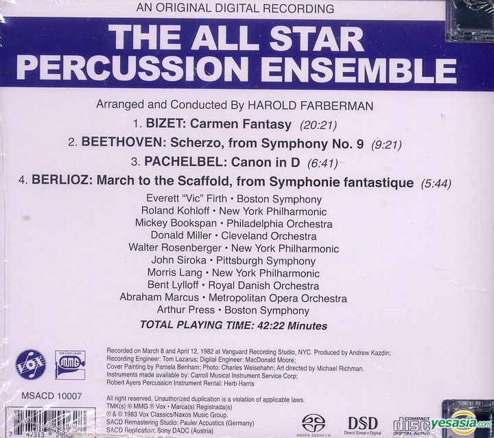 YESASIA: The All Star Percussion Ensemble (SACD) CD - Harold Farberman ...