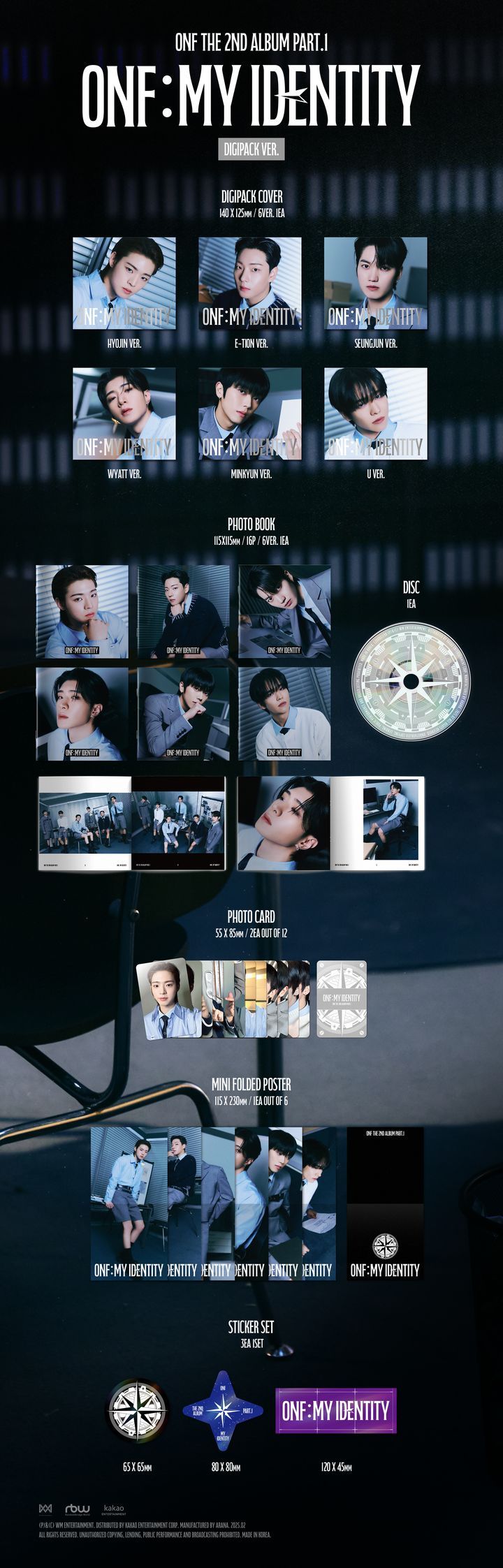 YESASIA: Image Gallery - ONF The 2nd Album Part.1 - ONF:MY IDENTITY ...