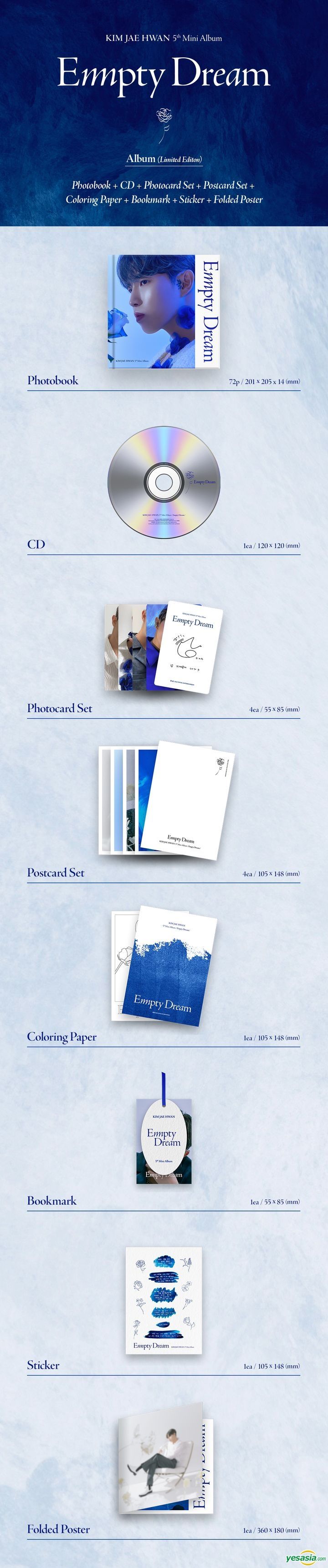 YESASIA: Kim Jae Hwan Mini Album Vol. 5 - Empty Dream (Limited Edition ...