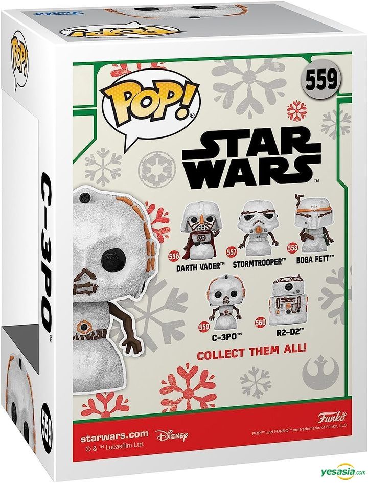YESASIA: Funko Pop! Star Wars Holiday: C-3PO Snowman #559 PHOTO/POSTER ...