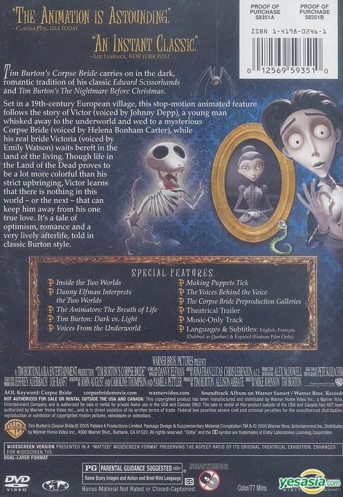 YESASIA: Tim Burton's Corpse Bride (Widescreen) (US Version) DVD ...
