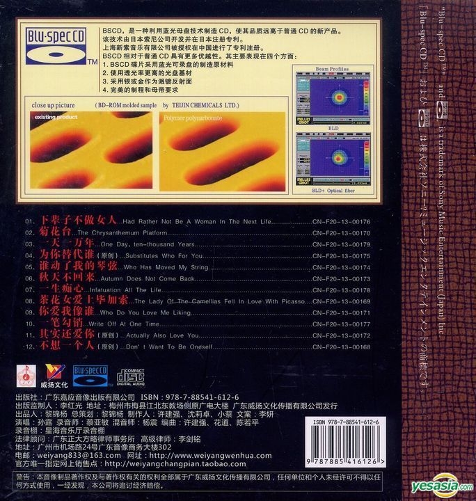 YESASIA: Forget To Sleep At Midnight (Blu-spec CD) (China Version) CD - Sun Lu, Guang Dong Jia ...