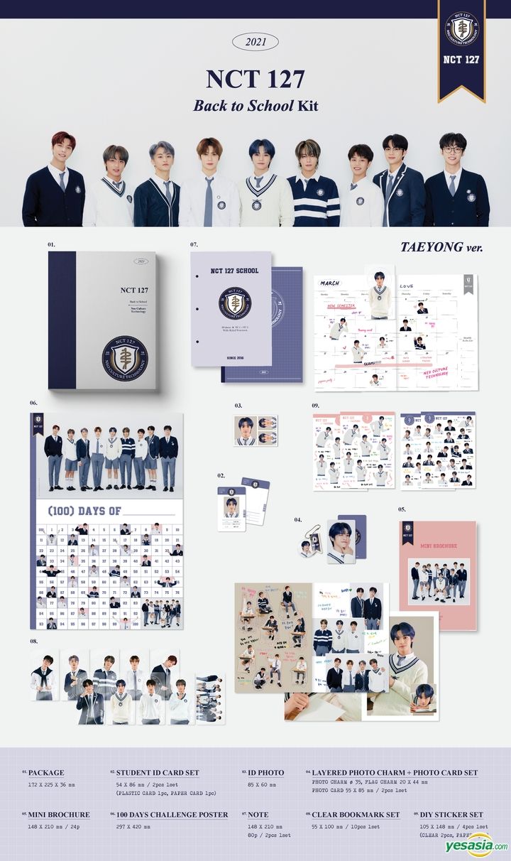 YESASIA: 2021 NCT 127 Back to School Kit (Yuta Version) PHOTO/POSTER ...