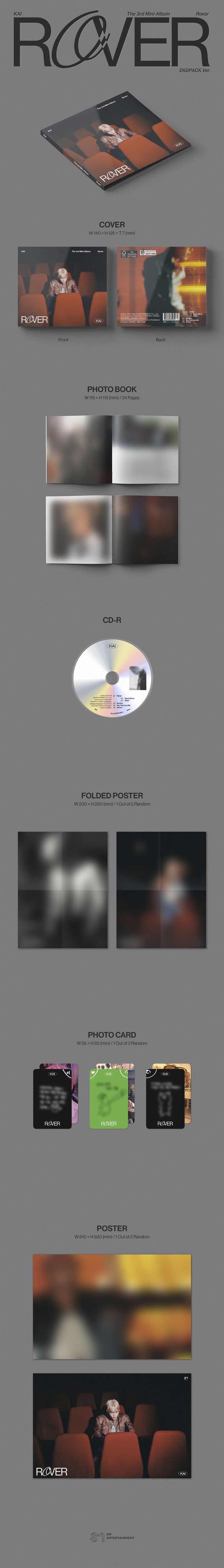 YESASIA: EXO: KAI Mini Album Vol. 3 - Rover (Digipack Version) + Random ...
