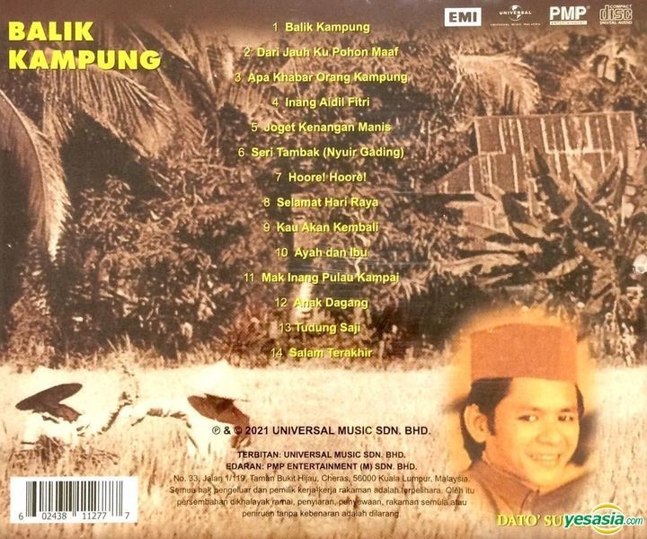 YESASIA : Balik Kampung (馬來西亞版) 鐳射唱片 - Sudirman, Universal Music ...