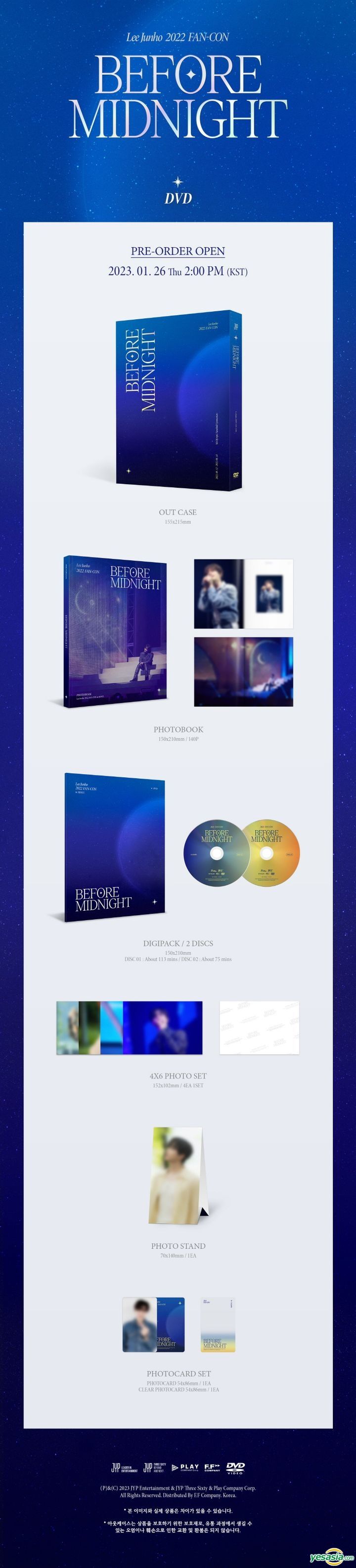 YESASIA: 2PM: Lee Jun Ho - 2022 Fan-Con 'Before Midnight' (2DVD ...