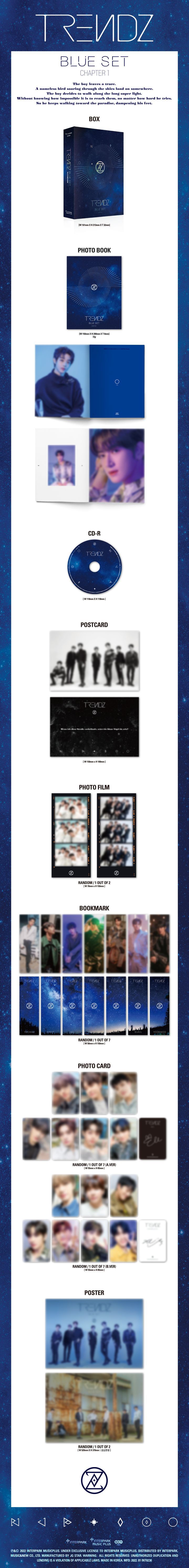 YESASIA: TRENDZ Mini Album Vol. 1 - Blue Set Chapter 1. Tracks CD ...