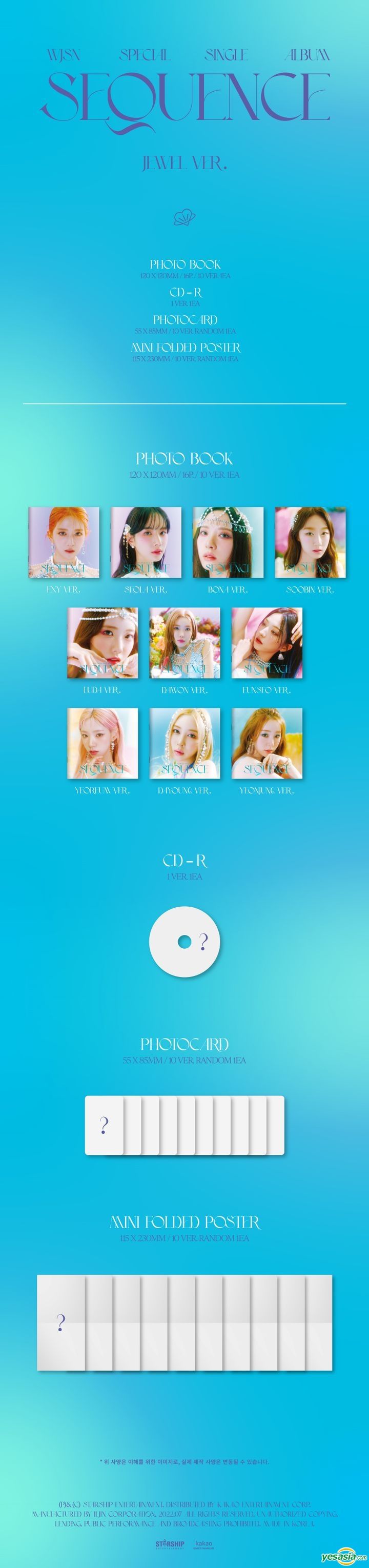 YESASIA: WJSN Special Single Album - Sequence (Jewel Version) (Random ...