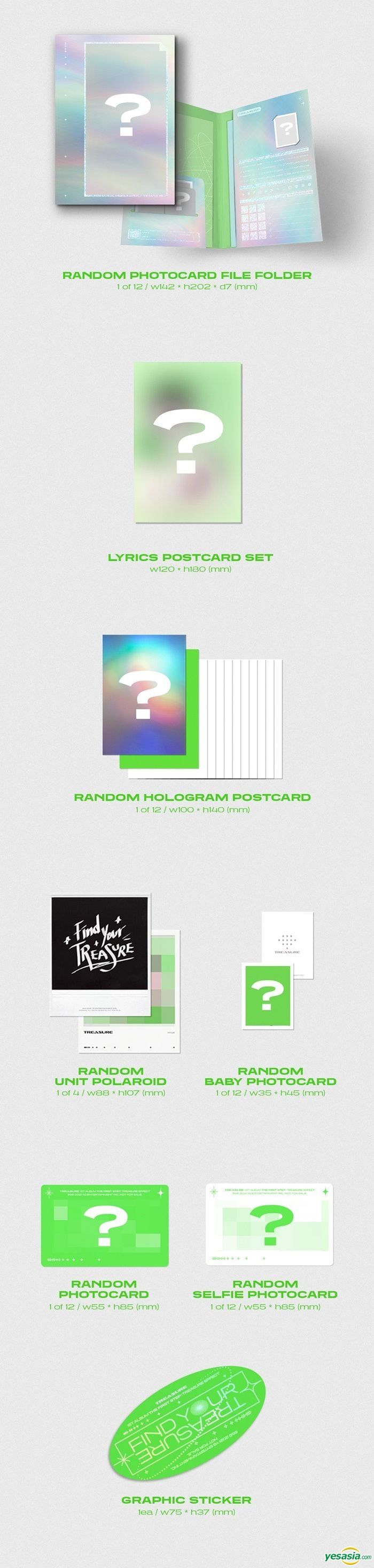 YESASIA: TREASURE Vol. 1 - THE FIRST STEP : TREASURE EFFECT (GREEN ...