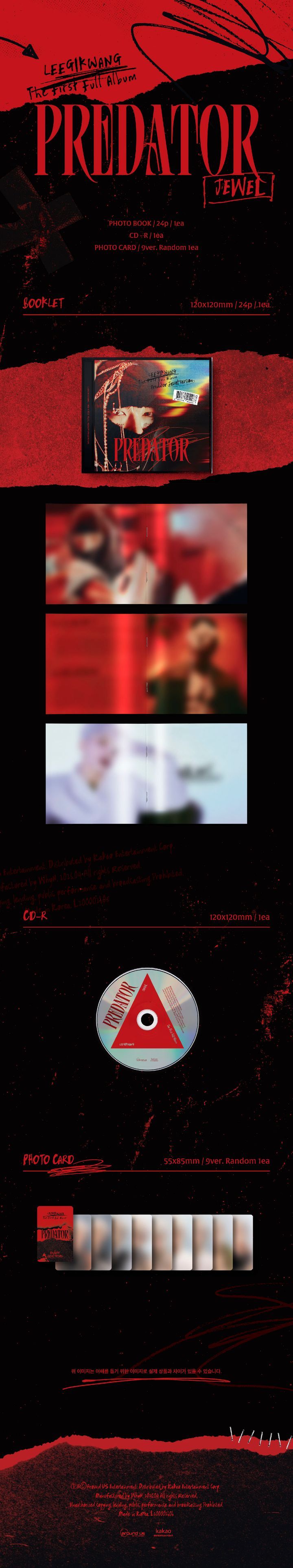 YESASIA: Lee Gi Kwang Vol. 1 - Predator (Jewel Version) CD - Lee Gi Kwang, Around US ...