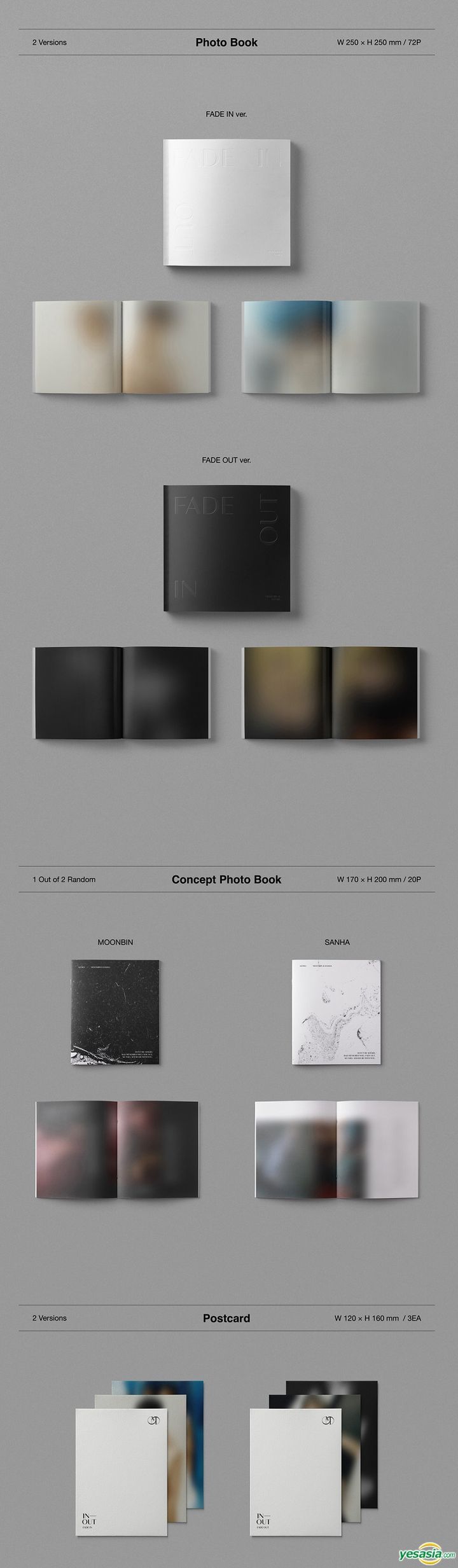 YESASIA: ASTRO: Moonbin & Sanha Mini Album Vol. 1 - IN-OUT (FADE IN Version) + Poster in Tube ...