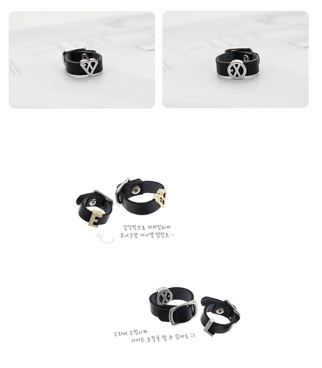 YESASIA: EXO Style - Love Initial Ring (Silver / Heart) PHOTO/POSTER ...