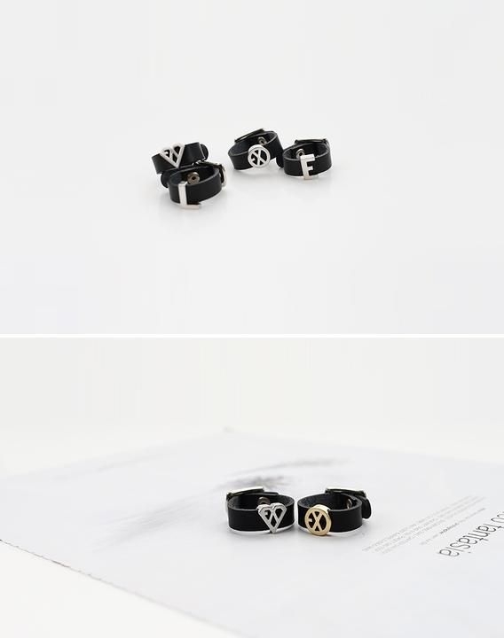 YESASIA: EXO Style - Love Initial Ring (Silver / Heart) PHOTO/POSTER ...