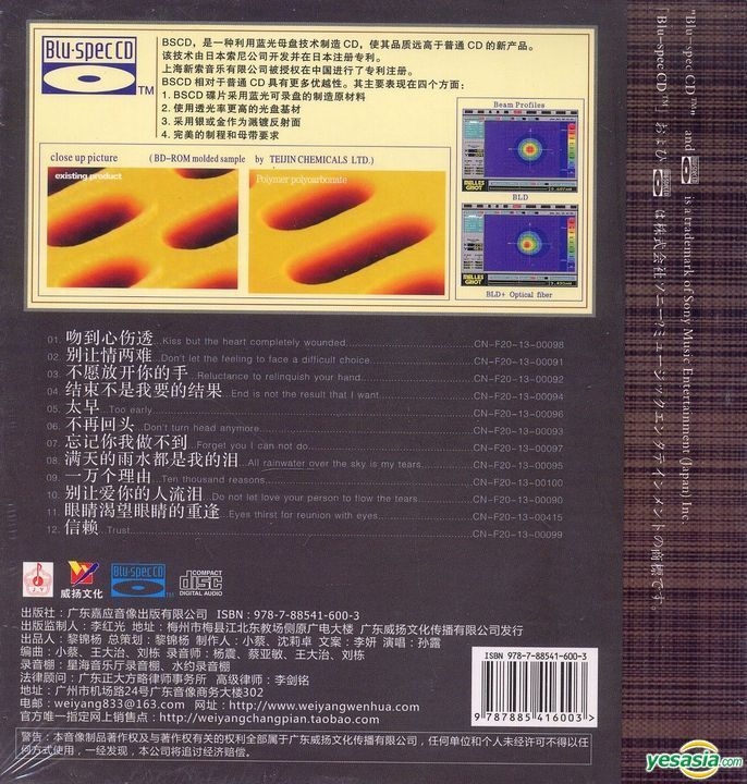 YESASIA: Lonely Lover II (Blu-spec CD) (China Version) CD - Sun Lu, Guang Dong Jia Ying Yin ...