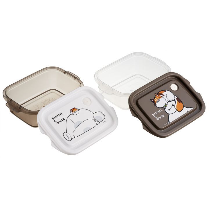 YESASIA: BAYMAX and Mochi Food Storage Container 500ml (2 Pieces Set ...