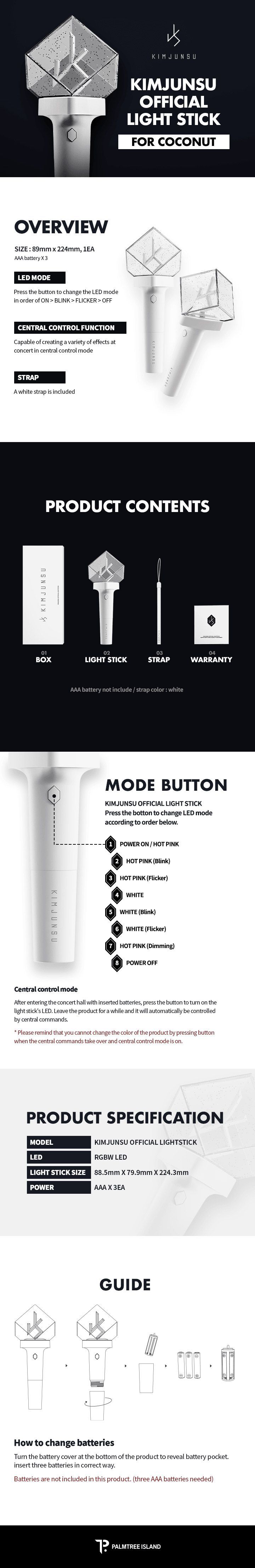 YESASIA: Kim Jun Su Official Light Stick - Coconut Bong GIFTS,PHOTO ...
