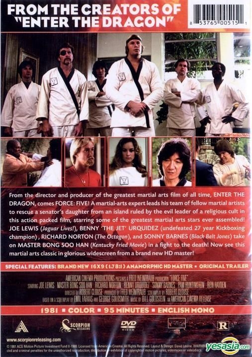 YESASIA: Force: Five (1981) (DVD) (US Version) DVD - Joe Lewis, Bong Soo Han, Scorpion Releasing ...