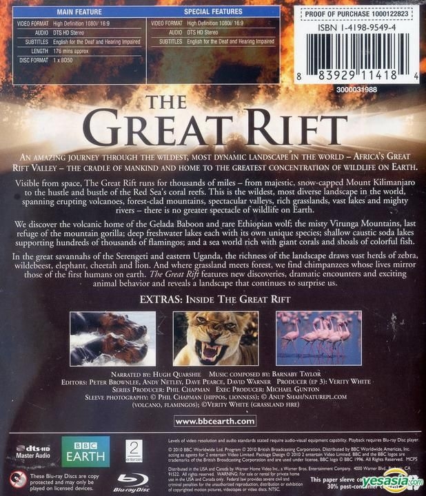 YESASIA: The Great Rift: Africa's Greatest Story (Blu-ray) (US Version ...
