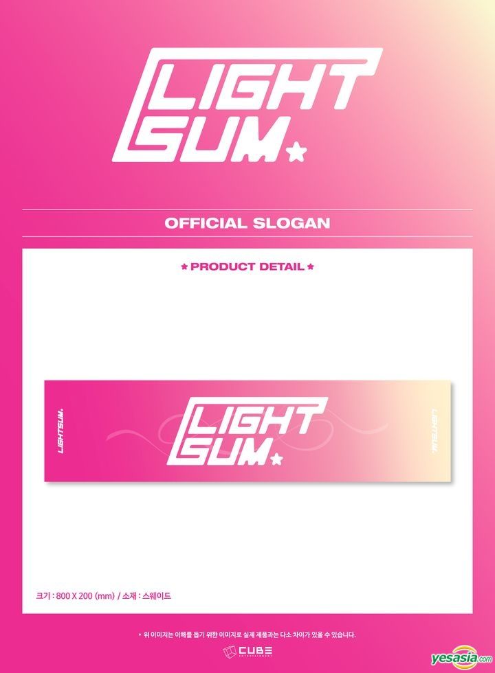 YESASIA: LIGHTSUM Official Slogan FEMALE STARS,GROUPS,GIFTS,Celebrity ...