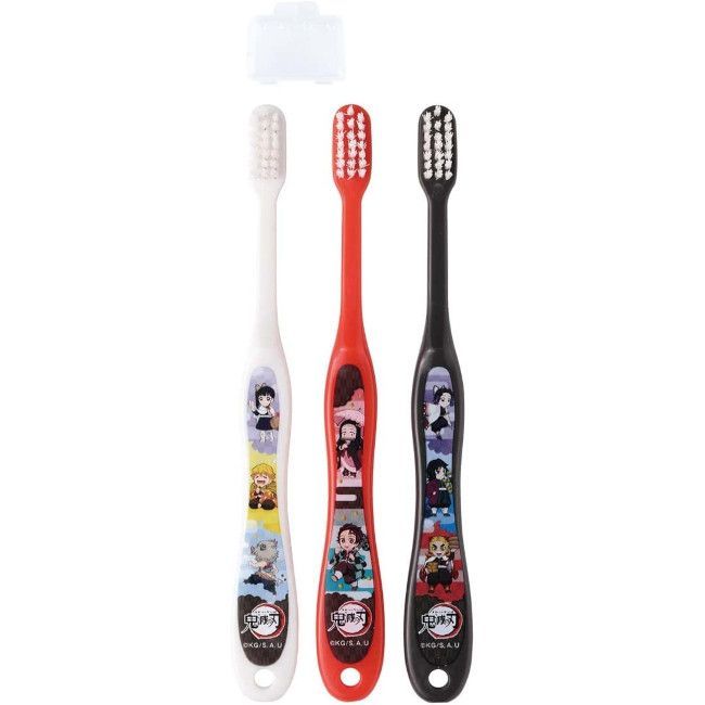 YESASIA: Demon Slayer: Kimetsu no Yaiba Toothbrush with Cap (3 Pieces ...