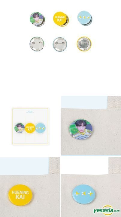 YESASIA: TXT Official Goods - Can Badge Set (Hueningkai) GIFTS,MALE ...