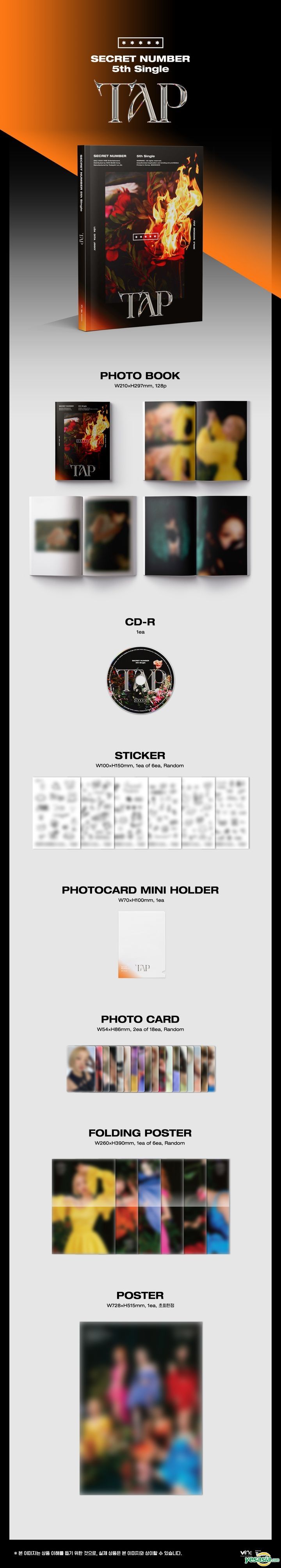 YESASIA: SECRET NUMBER Single Album Vol. 5 - TAP + Poster in Tube CD ...