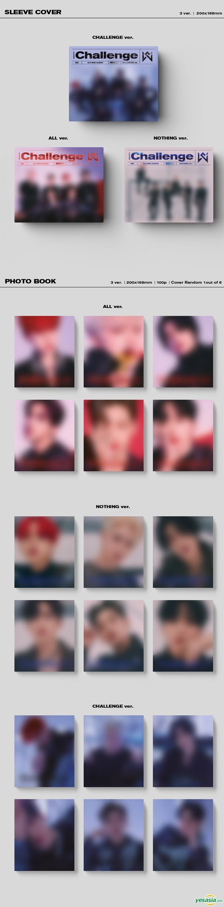 YESASIA: Image Gallery - WEi Mini Album Vol. 2 - IDENTITY : Challenge (ALL + NOTHING + CHALLENGE ...