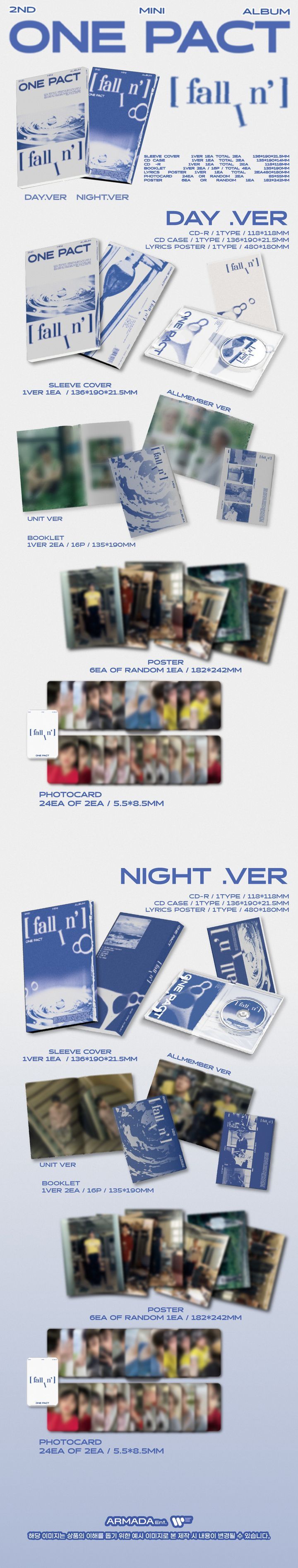 YESASIA: Image Gallery - ONE PACT Mini Album Vol. 2 - fallIn' (Set Version)
