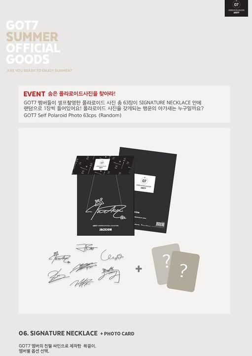 YESASIA: GOT7 Summer Official Goods - Signature Necklace (Bambam) GIFTS ...