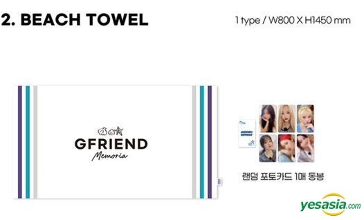 YESASIA: GFRIEND 'Memoria' Official Goods - Beach Towel GIFTS,GROUPS ...
