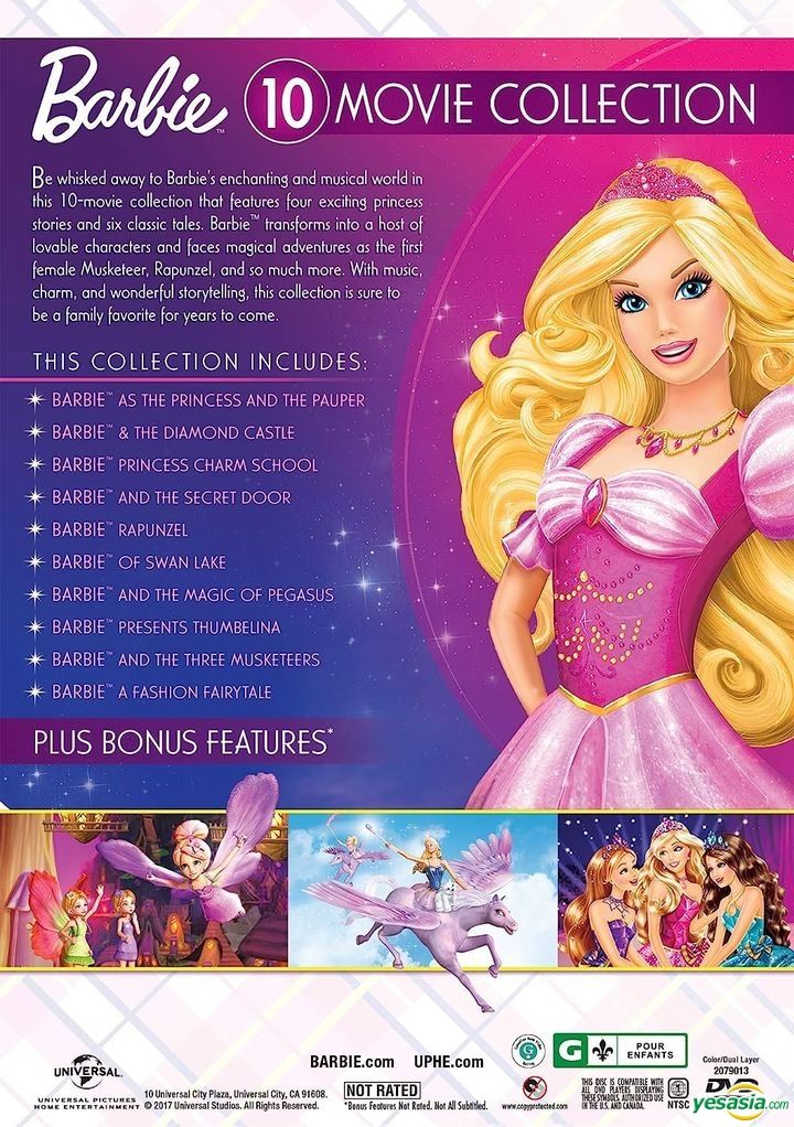 YESASIA : Barbie: 10-Movie Classic Princess Collection (DVD) (美國版) DVD ...
