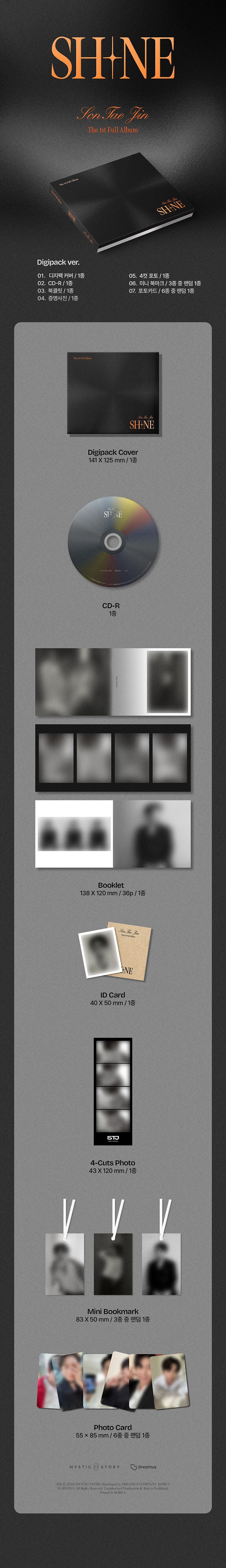 YESASIA: Son Tae Jin Vol. 1 - SHINE (Digipack Version) Music - Son Tae ...