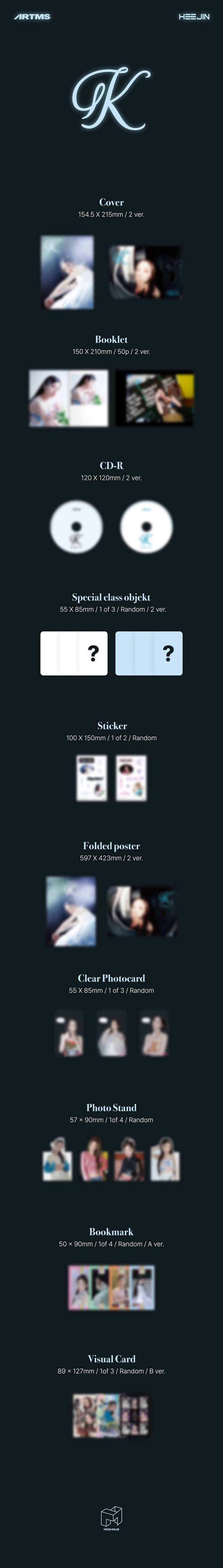 YESASIA: Hee Jin Mini Album Vol. 1 - K (A + B version) CD - Loona, Hee ...