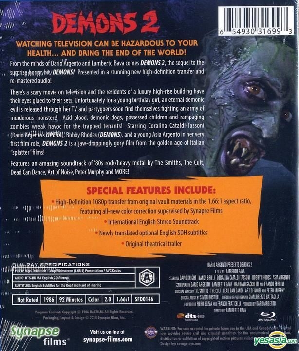 YESASIA : Demons 2 (1986) (Blu-ray) (美國版) Blu-ray - 雅茜艾珍圖, Rhodes Bobby ...