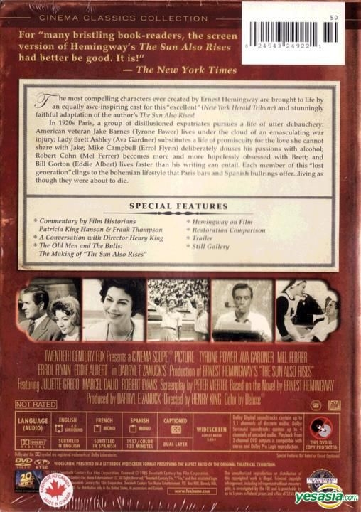 YESASIA : The Sun Also Rises (1957) (DVD) (美國版) DVD - Eddie Albert, 艾路弗林, 20th Century Fox Home ...