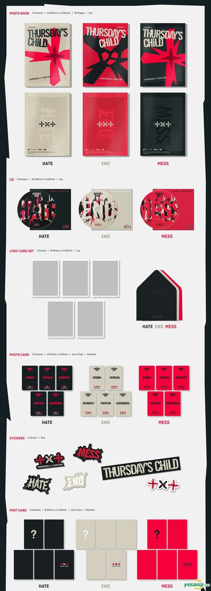 YESASIA: TXT Mini Album Vol. 4 - minisode 2: Thursday's Child (Random ...
