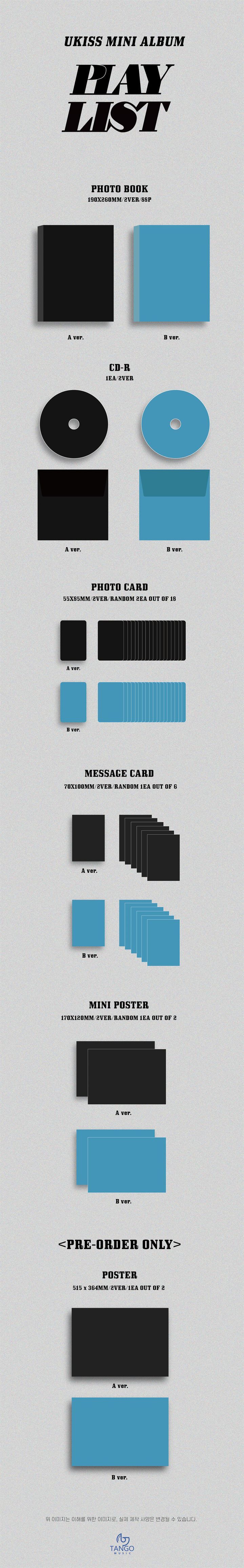 YESASIA: UKISS Mini Album - PLAY LIST (A Version) + Poster in Tube (A ...